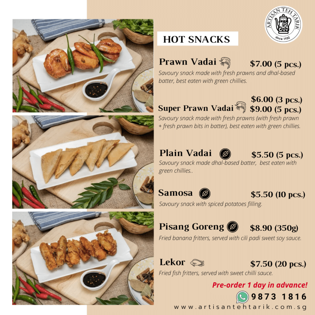 Teh tarik menu singapore